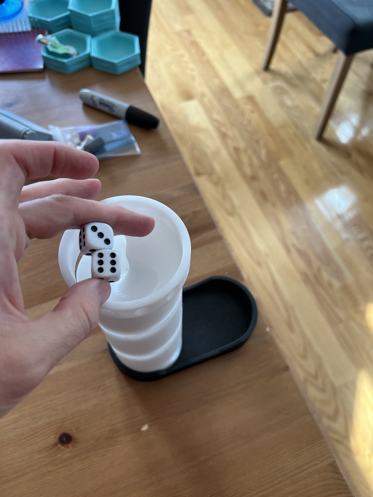 Dice Tower Tray (for open Spiral Dice tower) by Adam L | Download free ...
