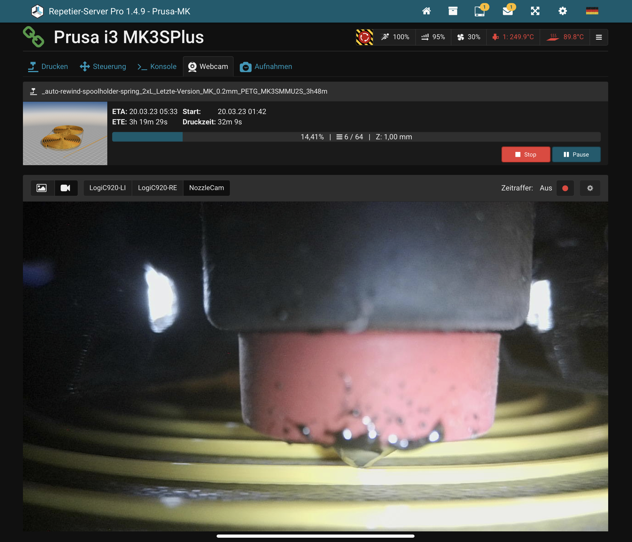 3DO Nozzle Camera Mount for Prusa i3 MK3S+ by Clamikra | Download free ...