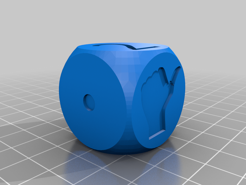 Dice 1 - 2 / dé 1 - 2 by Benhouf | Download free STL model | Printables.com