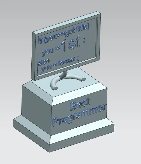 best programmer award and trophy by avivm | Download free STL model ...