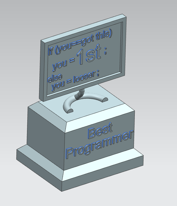 best programmer award and trophy by avivm | Download free STL model ...