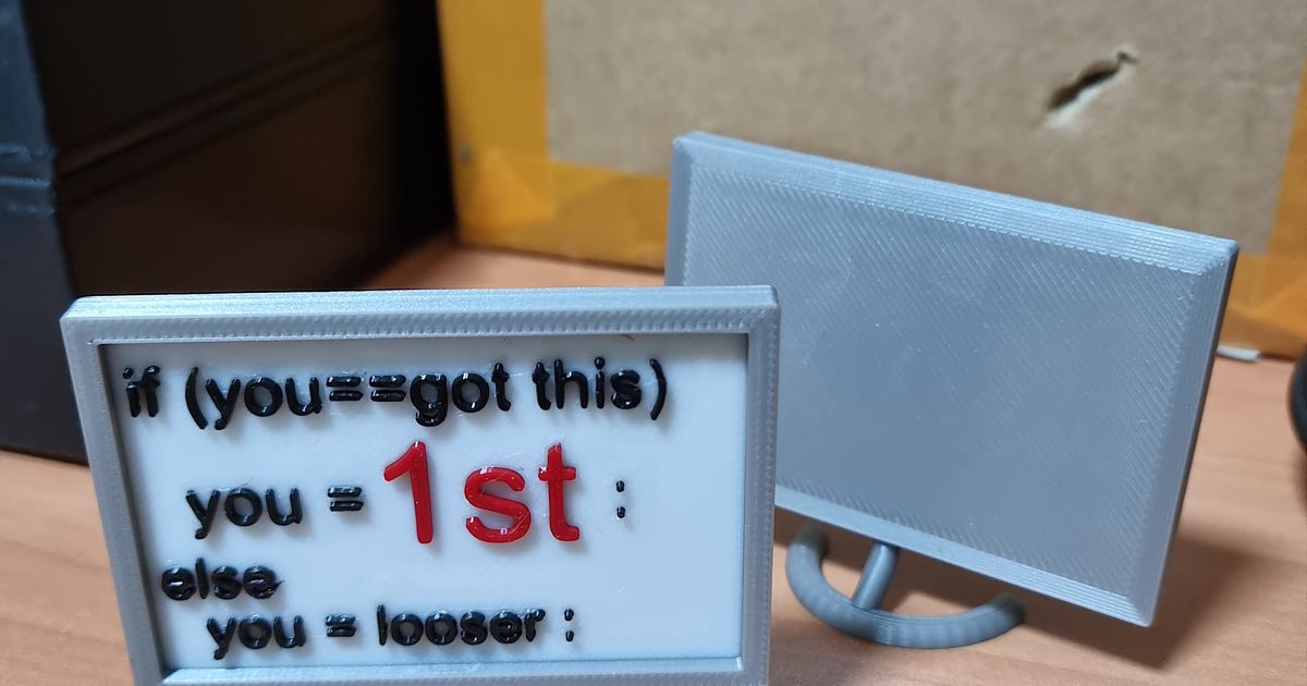 best programmer award and trophy by avivm | Download free STL model ...