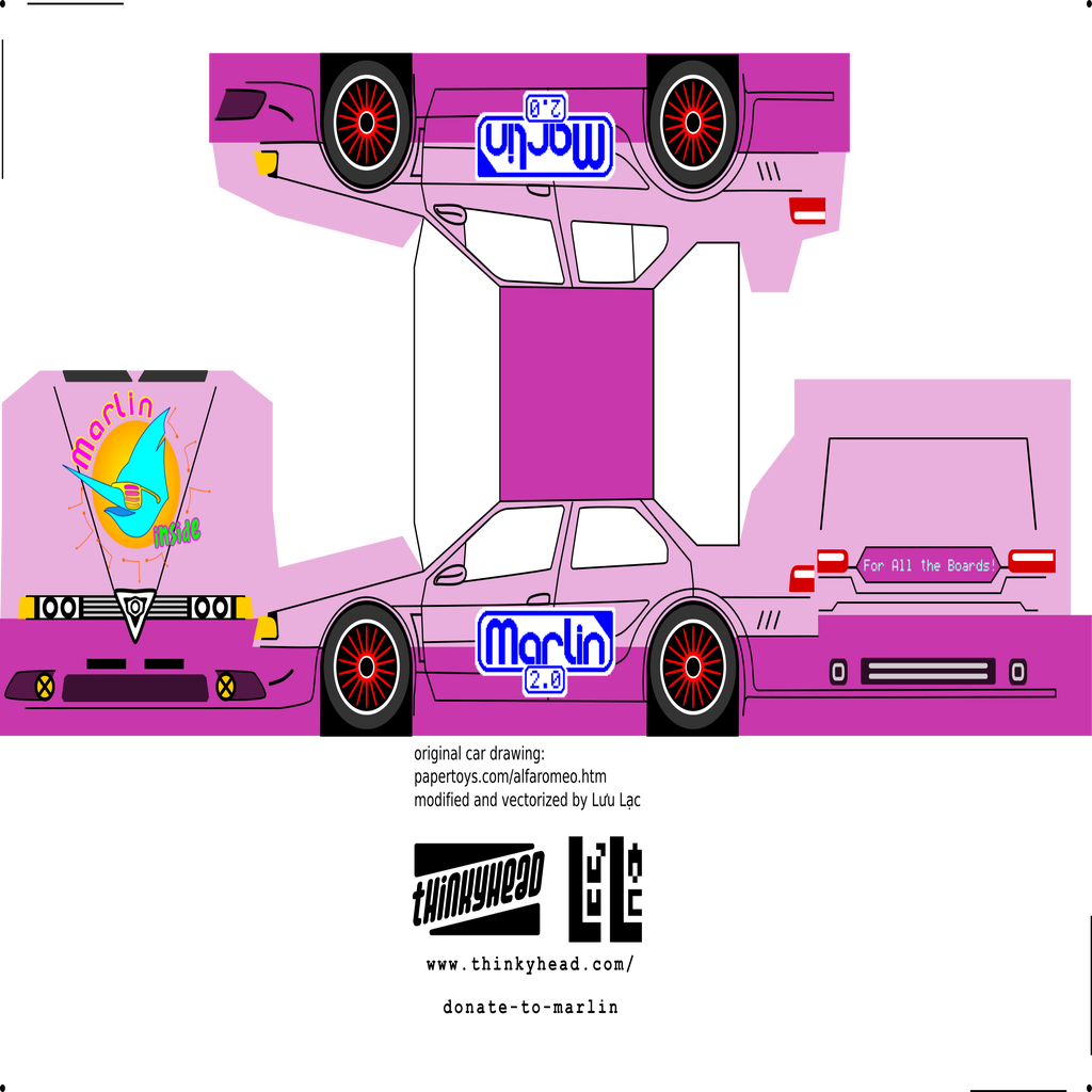 Papercraft Alfa Romeo Car by Luu Lac | Download free STL model ...