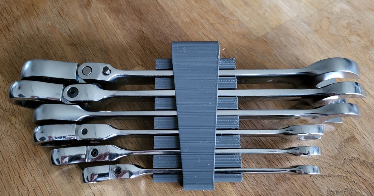 Wrench organizer print in place customizable by Lansolo81 | Download ...