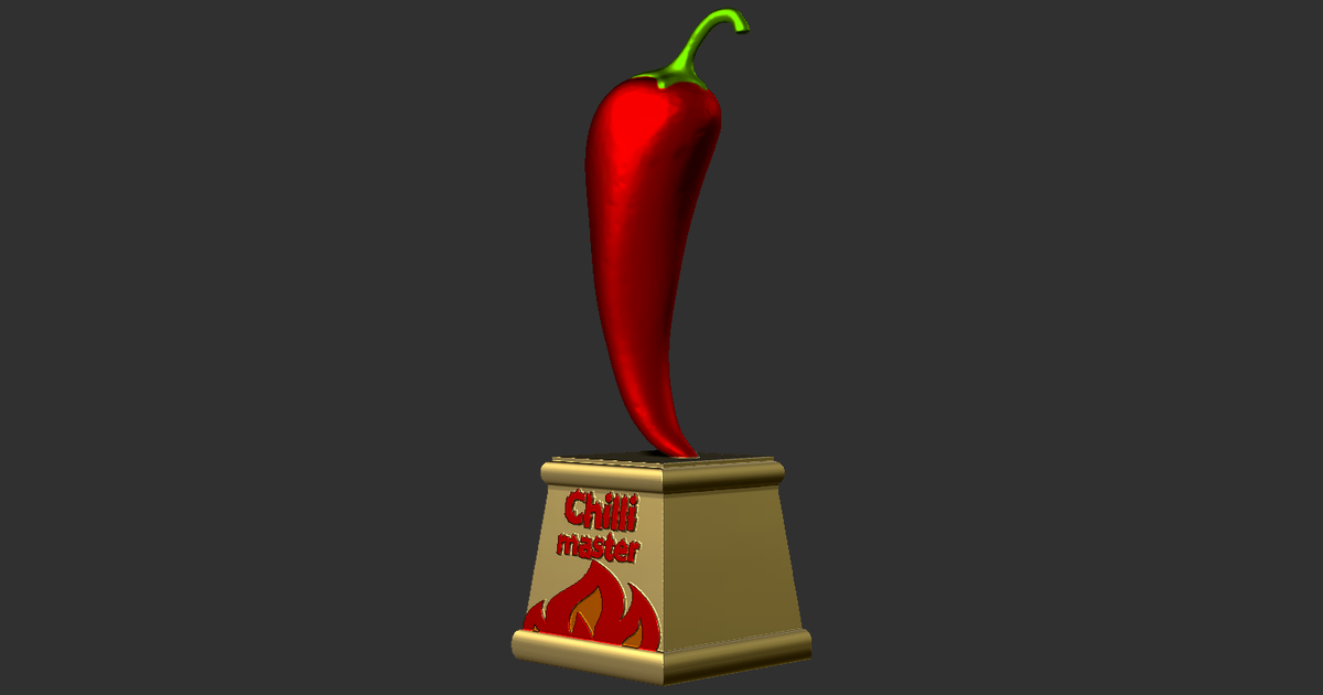 Chilli master trophy von Happy print | Kostenloses STL-Modell ...