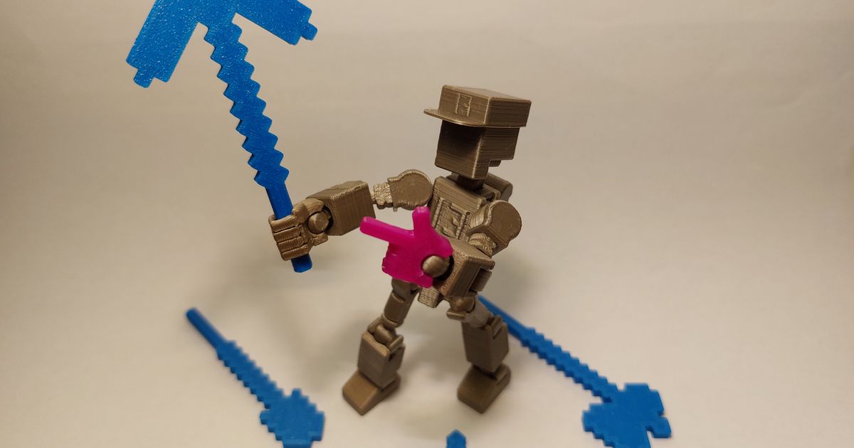 Minecraft tools for "13" Printable Jointed Figures by Repoholy ...