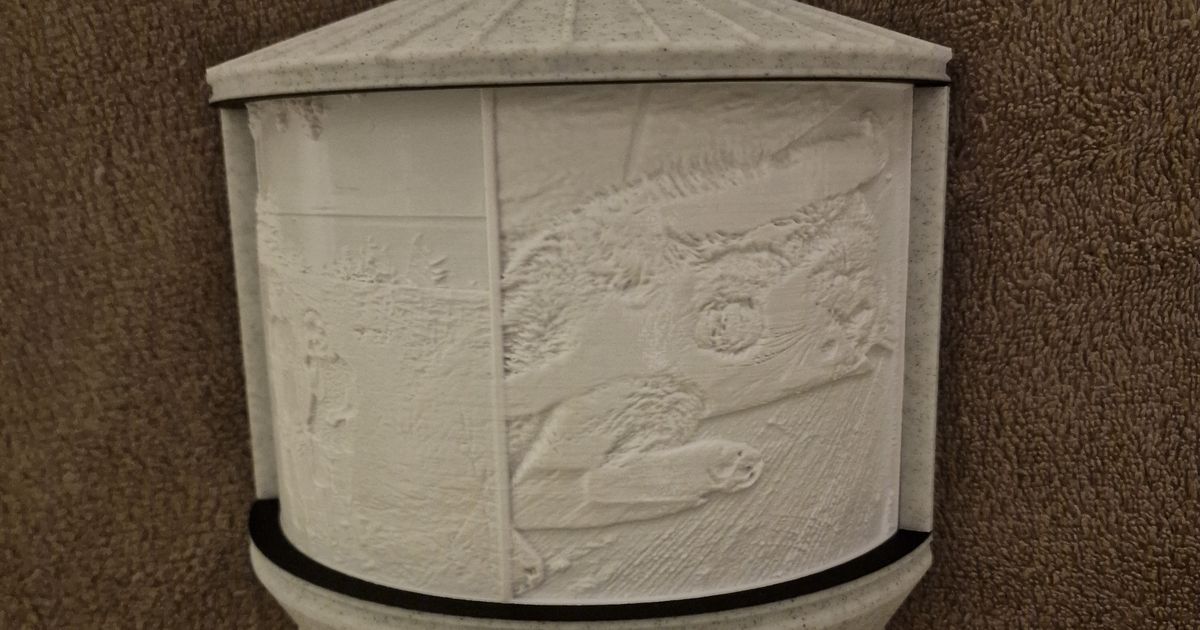 Lithophane Lamp Wall-Mounted by Wiikendz | Download free STL model ...