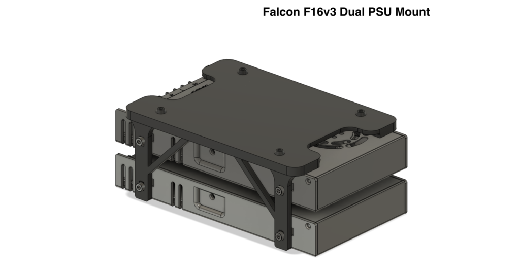 Falcon F16v3 Dual PSU Mount by Derik Whittaker | Download free STL model | Printables.com