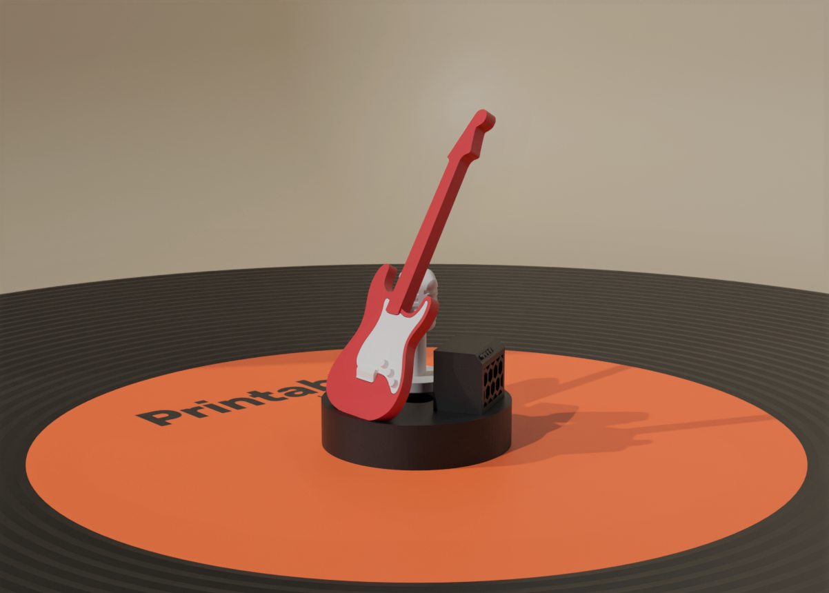 Band themed 45 record adapter by Bram Elema | Download free STL model ...