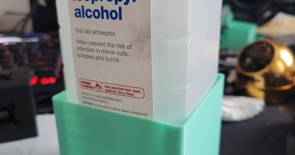 Gridfinity Isopropyl Bottle Holder (80mm/32oz) by Hacksolot | Download ...