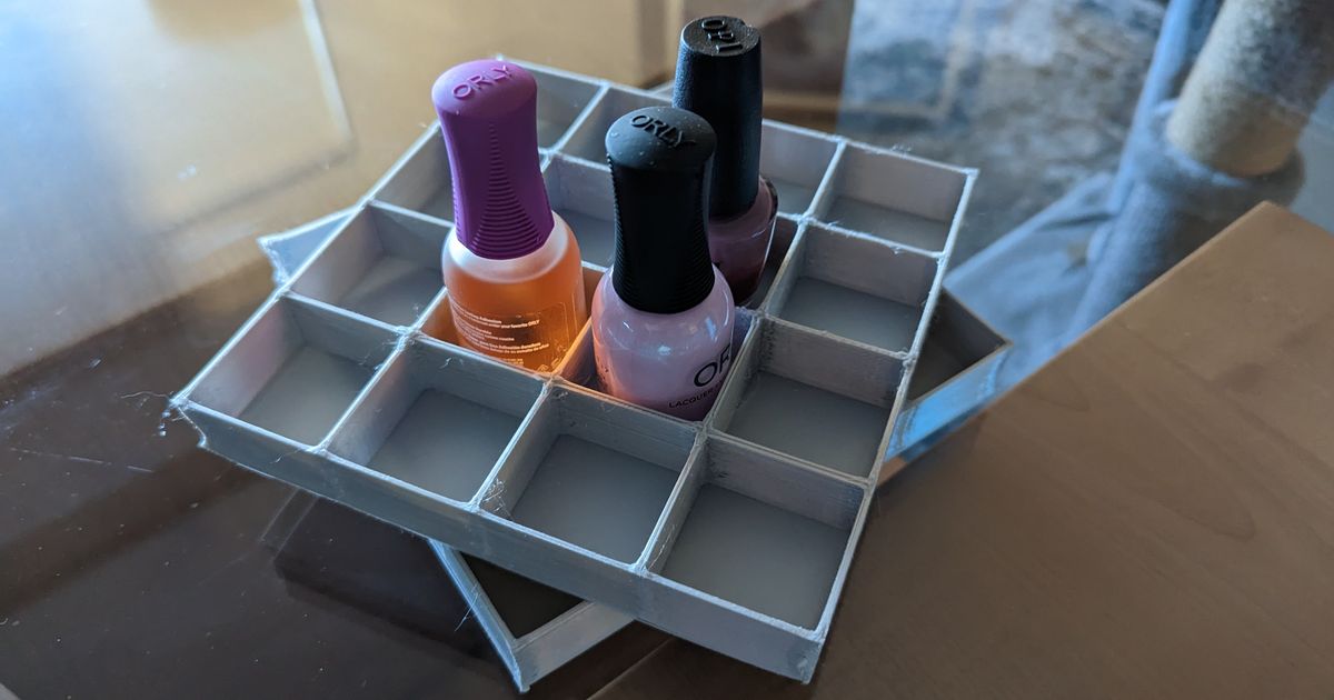 Larger nail polish bottle or loose small parts tray by EDGeProjects ...