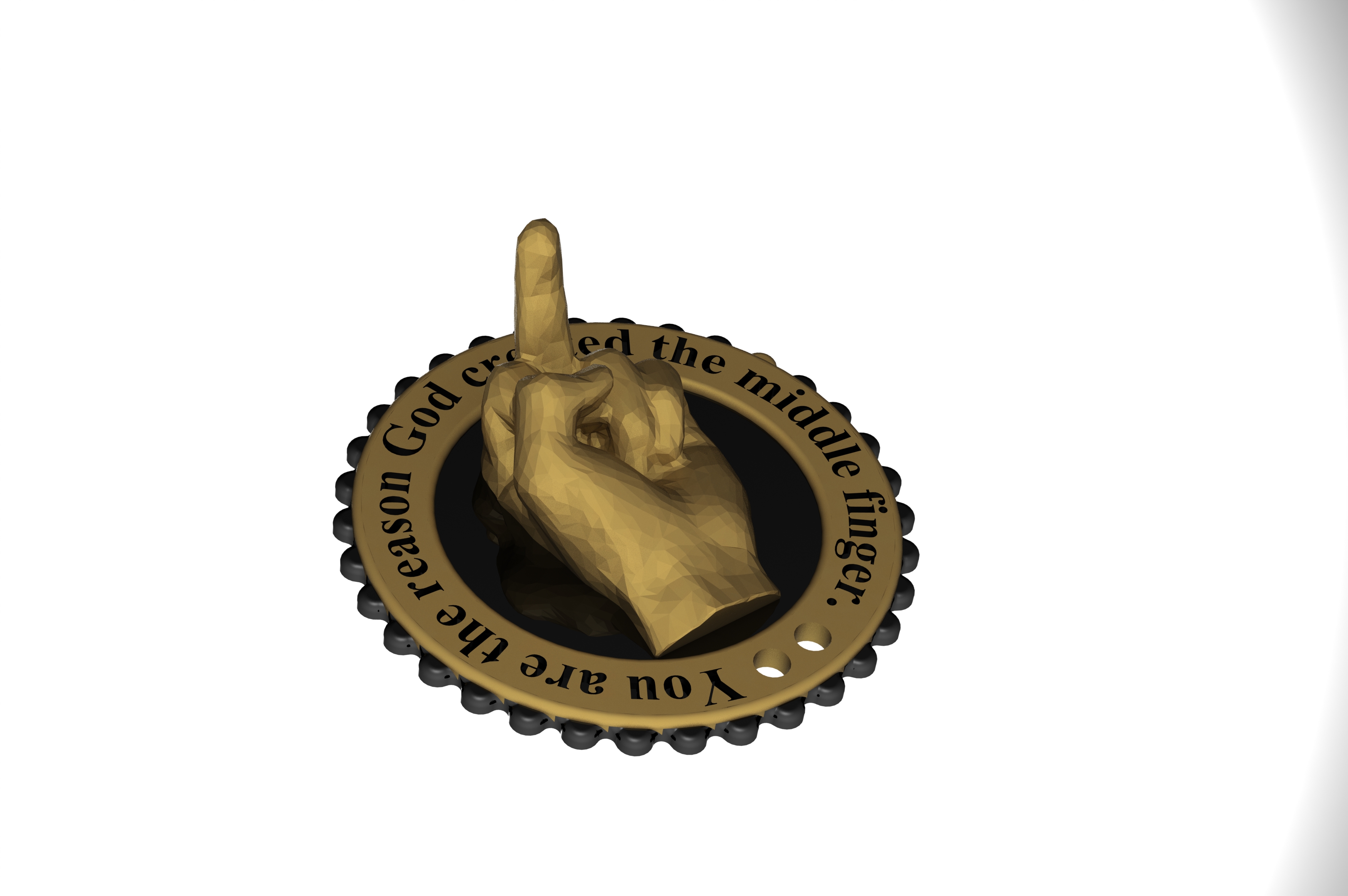Middle finger award by Pedro Lopes | Download free STL model ...