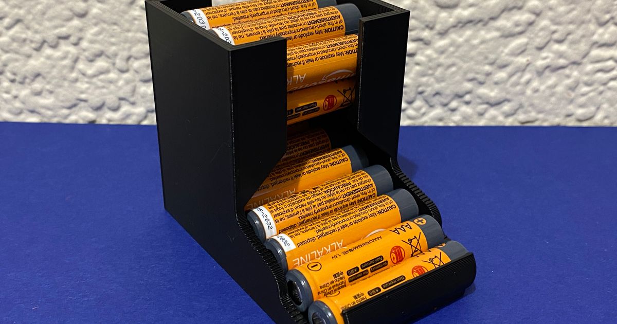 Tabletop Battery Holder - AAA remix by StickyRib | Download free STL ...