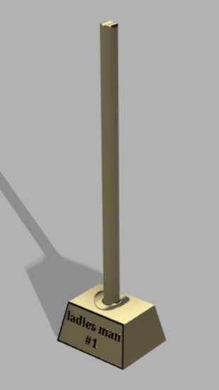 ladies man top hat trophy by printyboi | Download free STL model ...