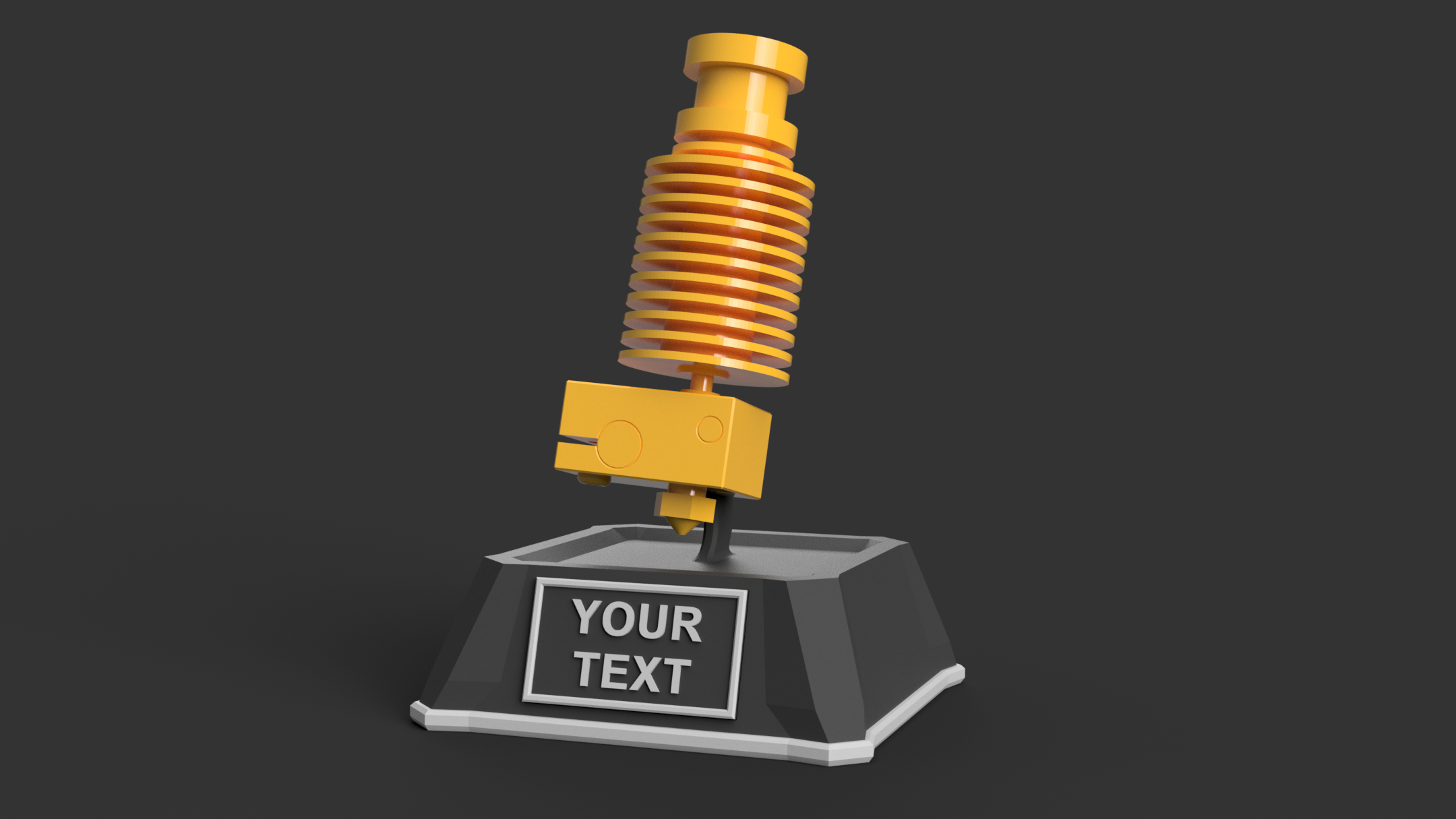 Trophy Golden Hotend | 3D Printing Award by Extrutim | Download free ...