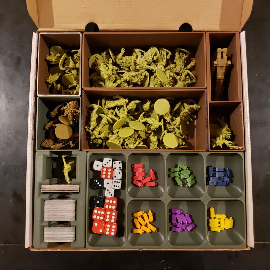 Zombicide Green Horde -or- Black Plague *Rough & Ready* game organizer ...
