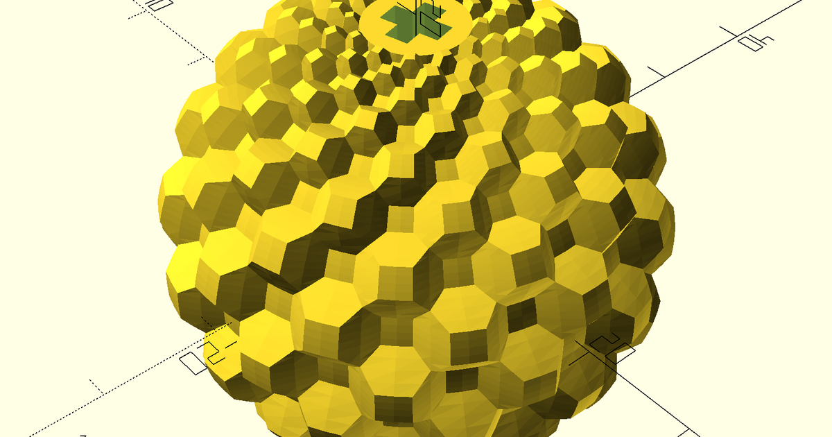 Truncated Octahedron Sphere by gringer | Download free STL model ...