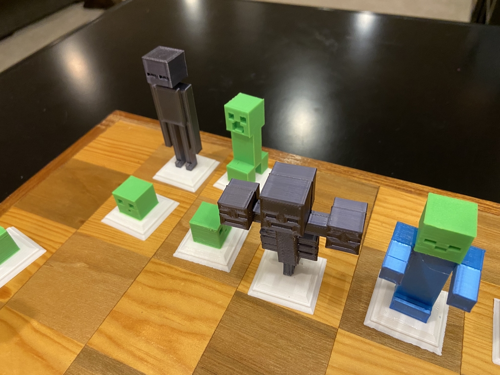 Complete Minecraft Chess Set by Corey | Download free STL model ...