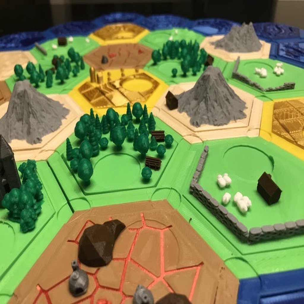 Complete Settlers of Catan Tile Set - Single Nozzle, Multi-color Layers ...