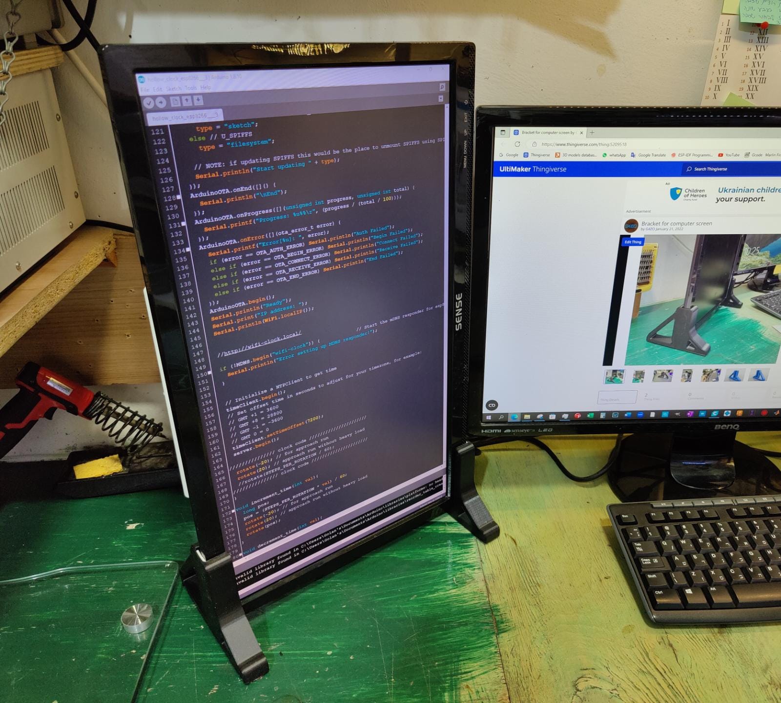Bracket for computer screen by G4ZO | Download free STL model ...