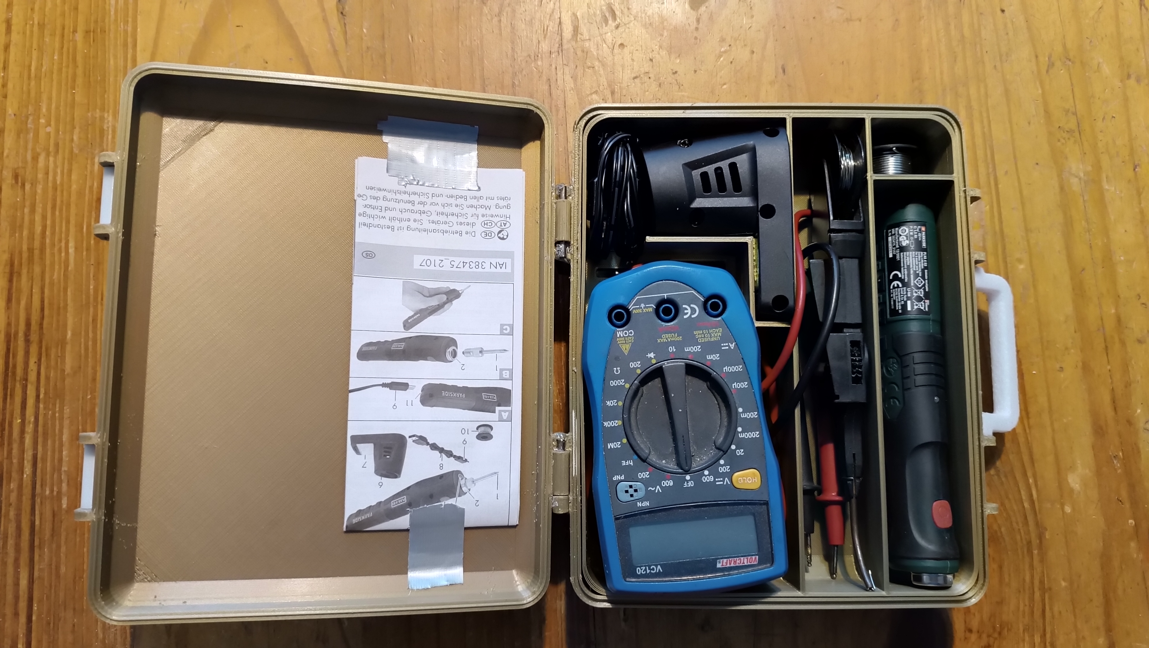 Case for cordless Parkside Solder (Akku Lötkolben) + Multimeter by ...
