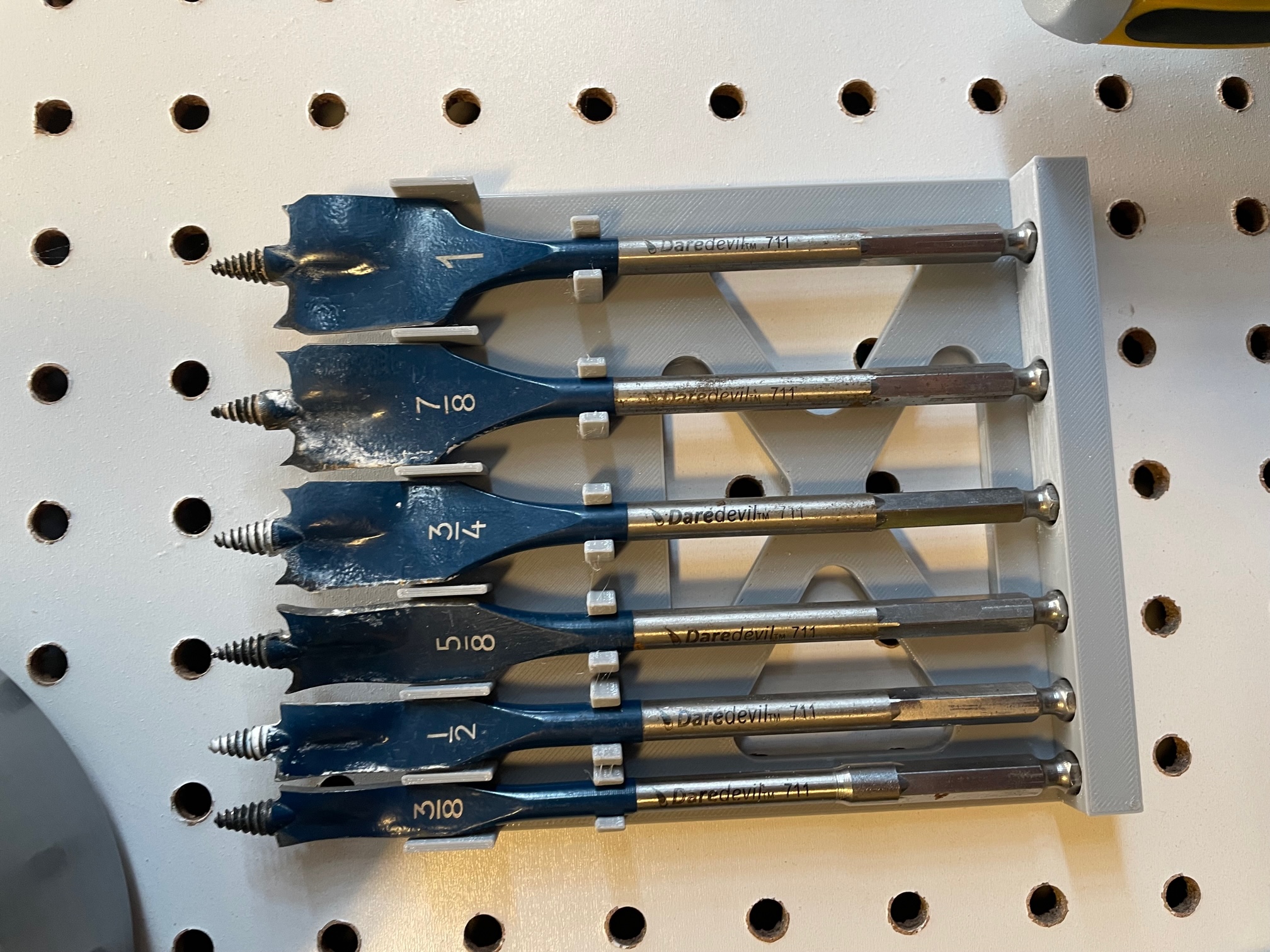 Peg board holder for spade bit set by sambart | Download free STL model ...