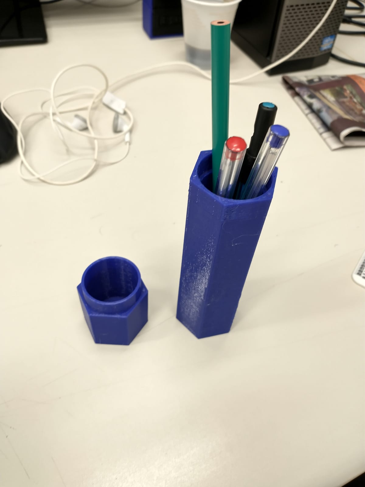 Pencil Case Hexagon by Ezequiel | Download free STL model | Printables.com