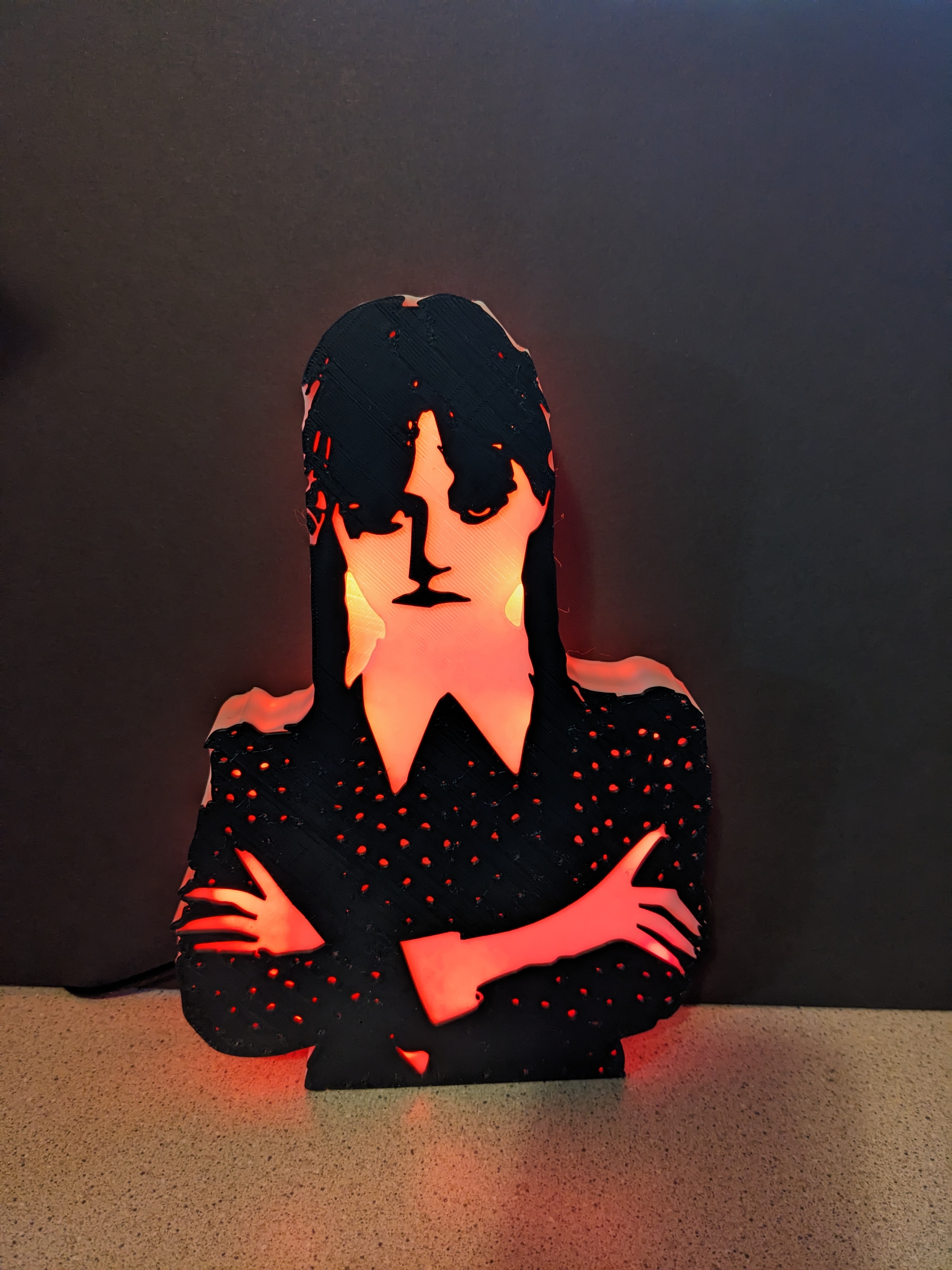 Wednesday Addams Lamp / Night Light by PrinterMcgee | Download free STL ...