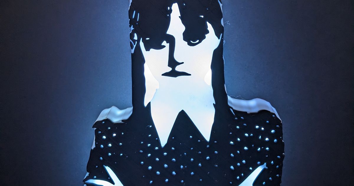 Wednesday Addams Lamp / Night Light by PrinterMcgee | Download free STL ...