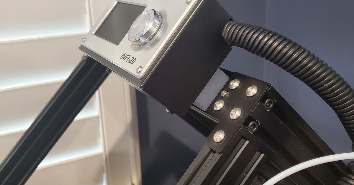 Display riser on aluminum extrusion for INFI-20 Belt Printer by ...