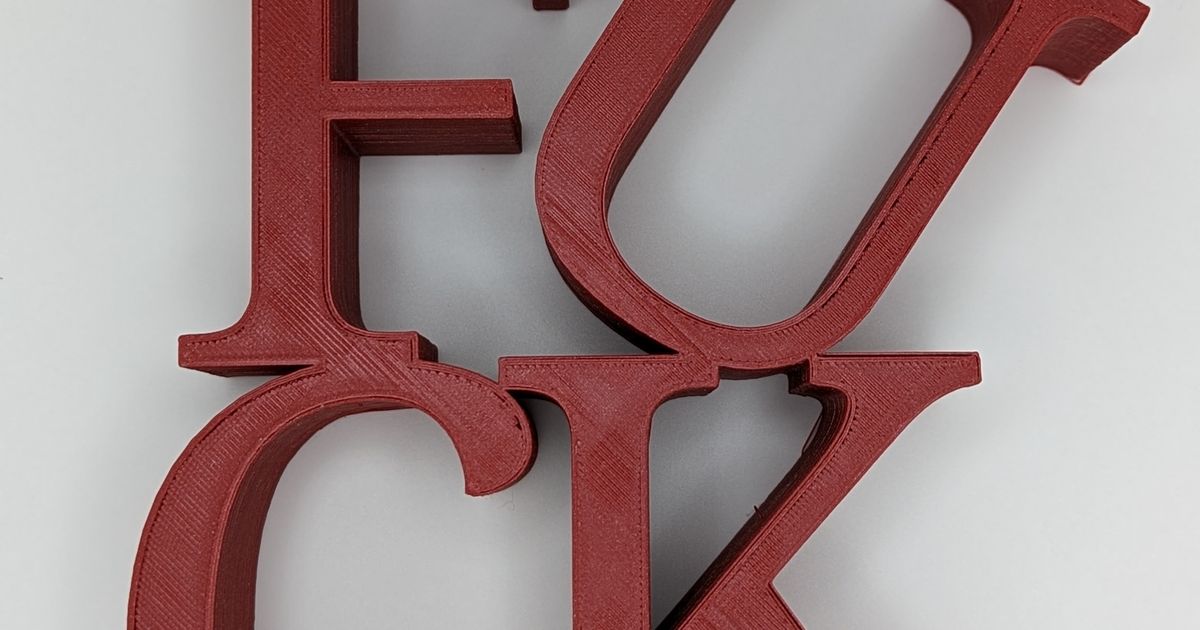 F*** Sign by miak3D | Download free STL model | Printables.com