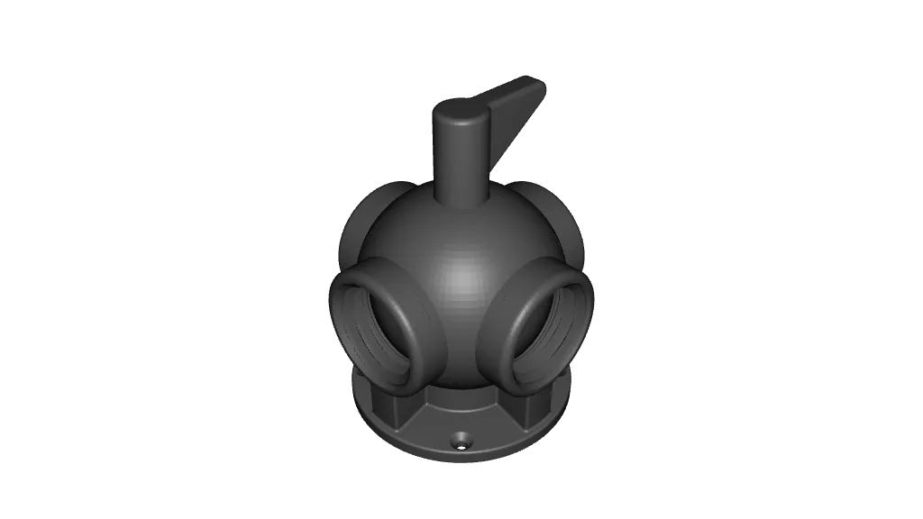 pip 4way vacum hose valve by alain | Download free STL model ...
