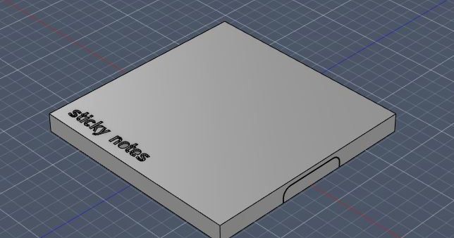 minimal sticky note case by dlanm2u | Download free STL model ...