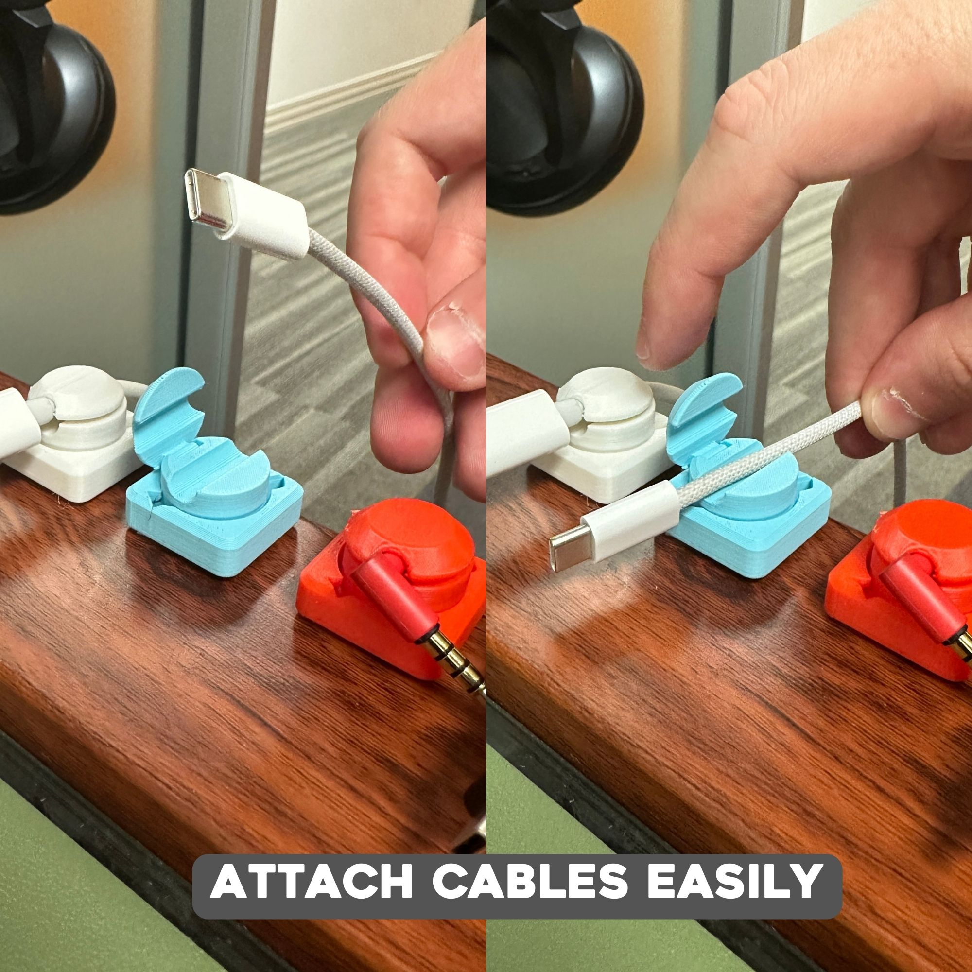 3D Printed Cable Organizer With Detachable Clip by Brandon Santana ...