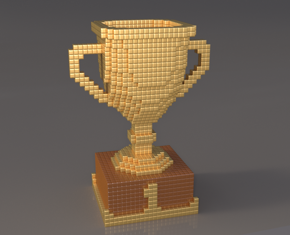 8-bit Trophy by Dirac Arts | Download free STL model | Printables.com