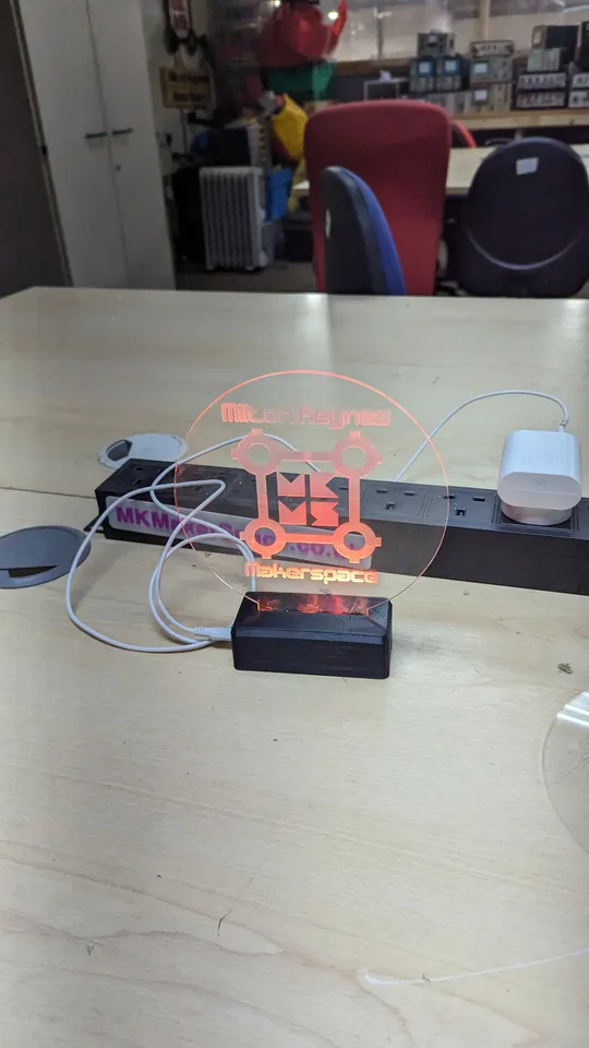 LED Lit Acrylic Sign by Cynar | Download free STL model | Printables.com