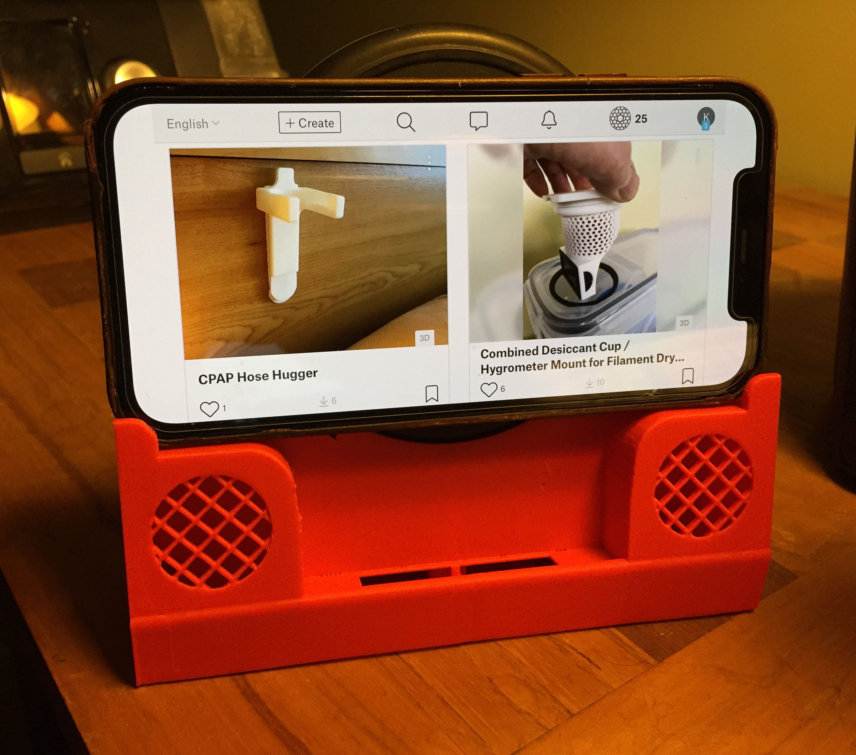 iPhone 12 Pro Stand, Qi Charger and Passive Amplifier by Kato22 ...
