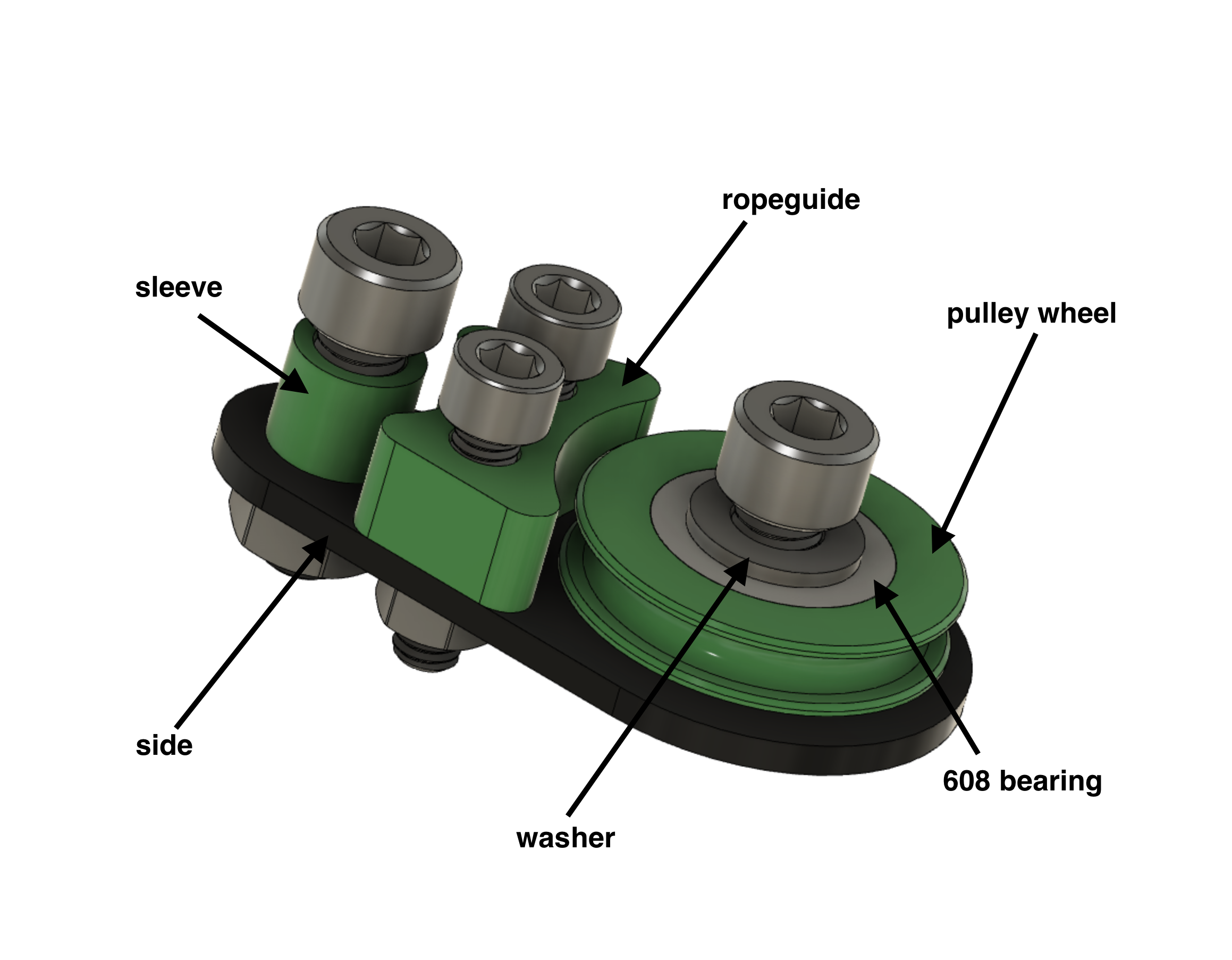 rope pulley by Yesitsmeman | Download free STL model | Printables.com