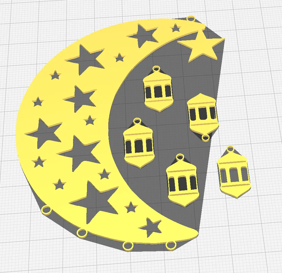 Ramadan moon mobile by 3dDesignsByPaul | Download free STL model ...