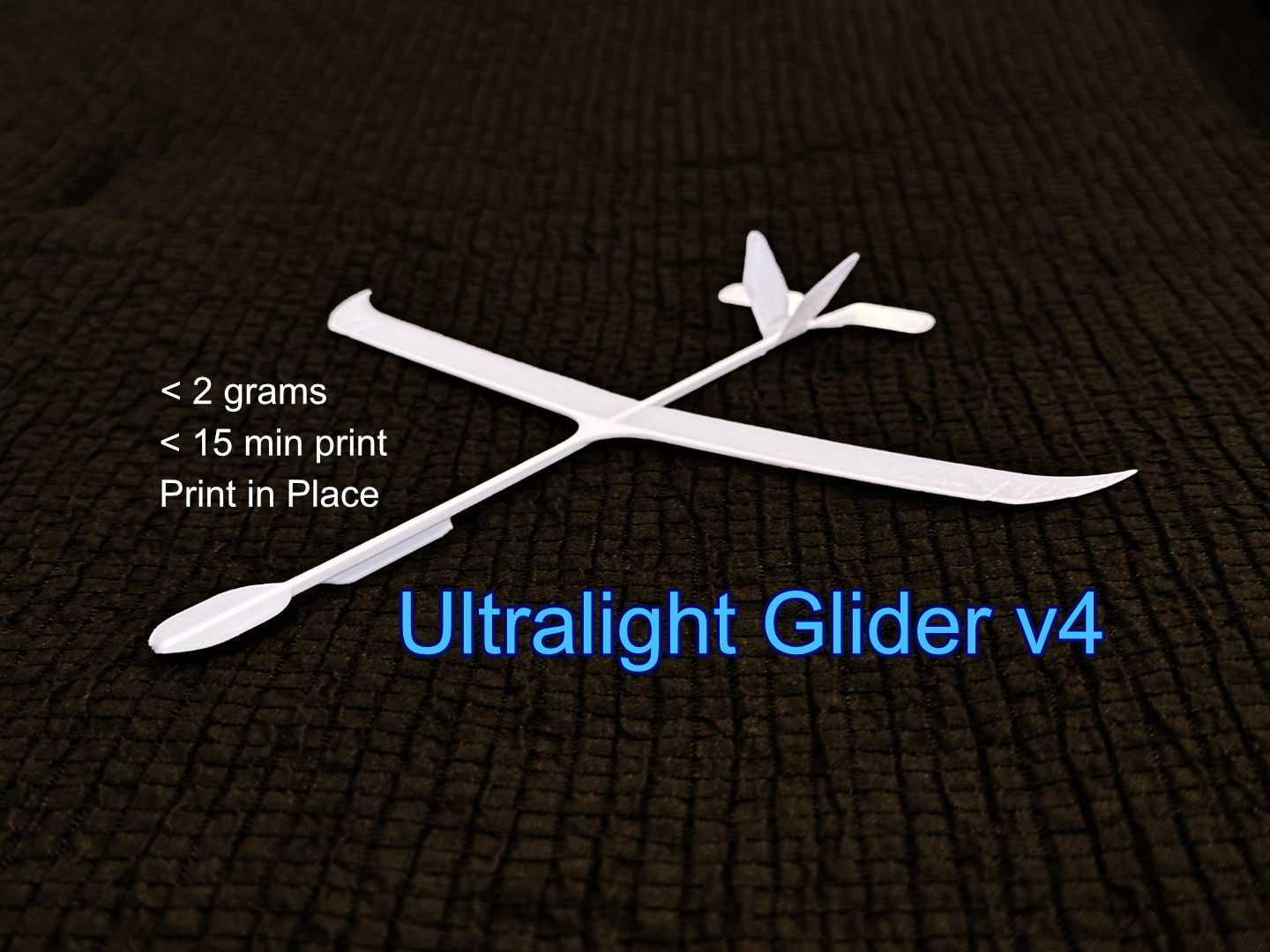 Ultralight 2gram Glider (print in place) by robotfriend | Download free ...