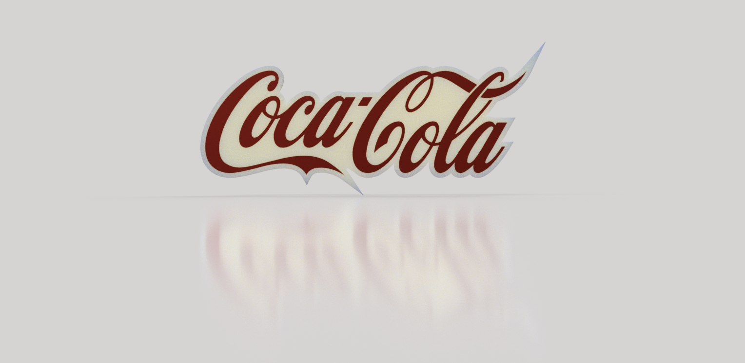 Coca Cola Logo (Reverse Print) by Art3Design | Download free STL model | Printables.com