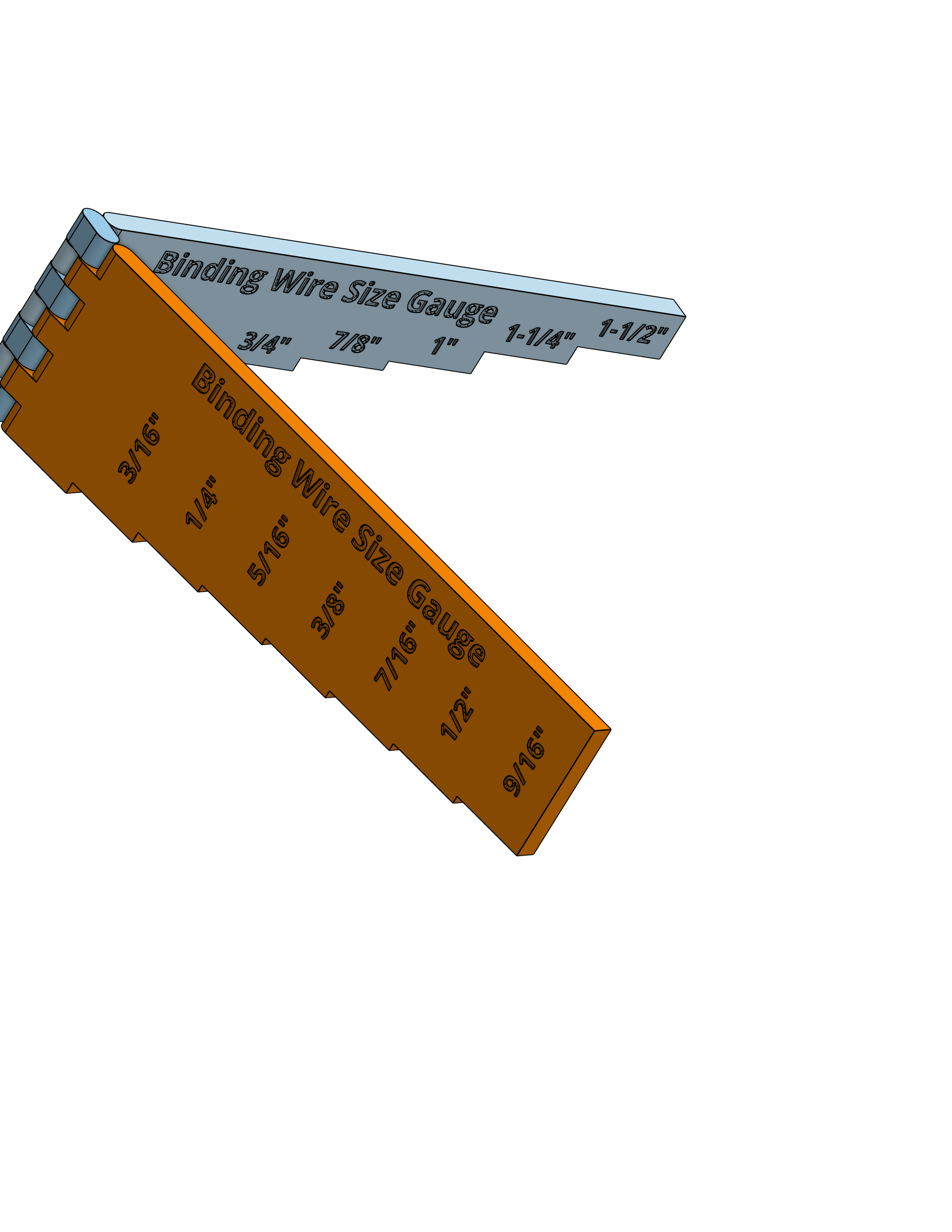 Folding Binding Wire Size Gauge by Ran Katz | Download free STL model ...