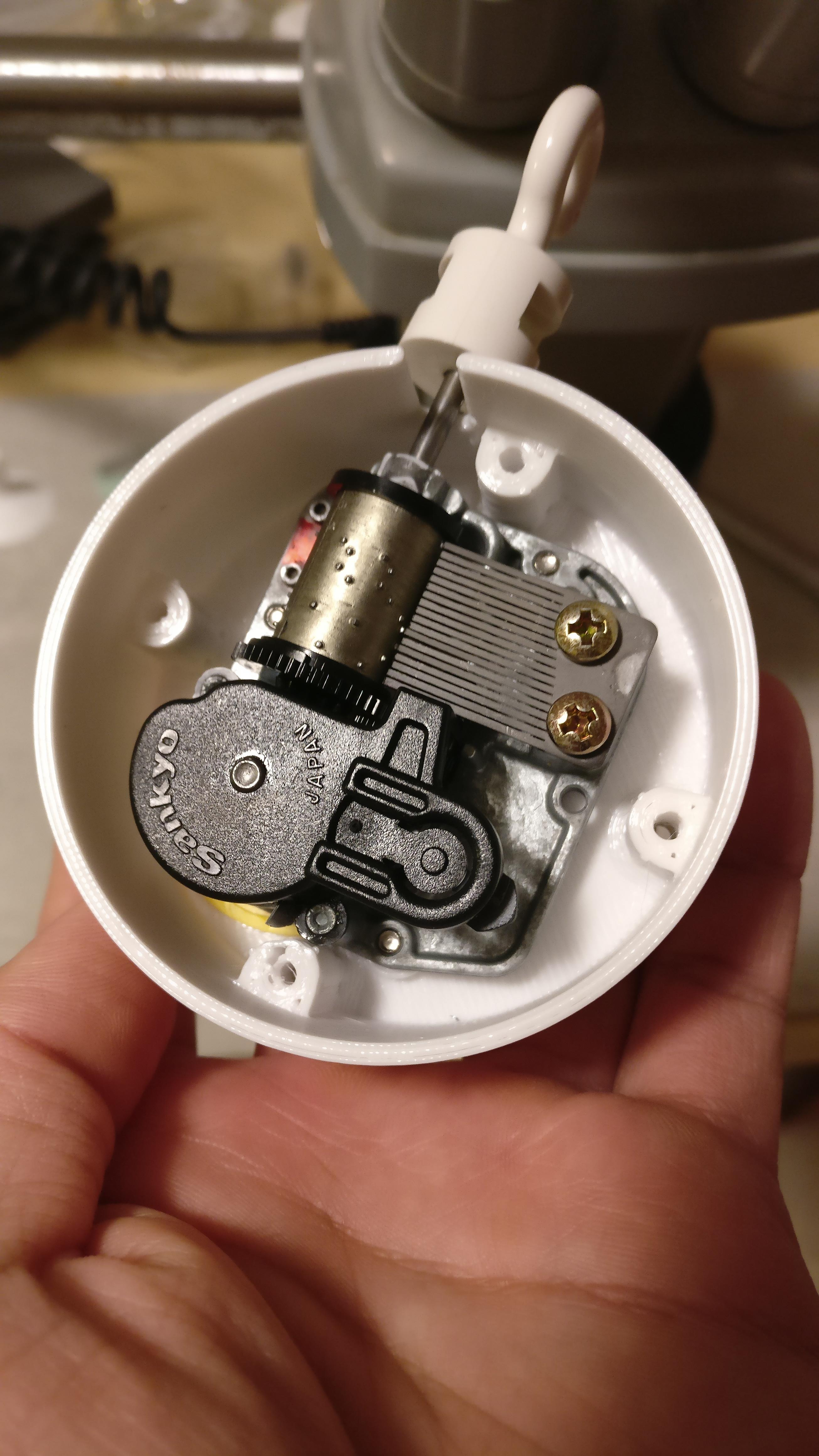 Music box clock mechanism shell for Sankyo and other standard wind-up ...