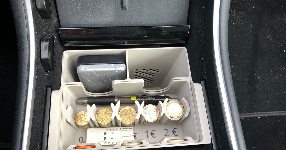 Another storage compartment for the center console of the Tesla M3 by ...