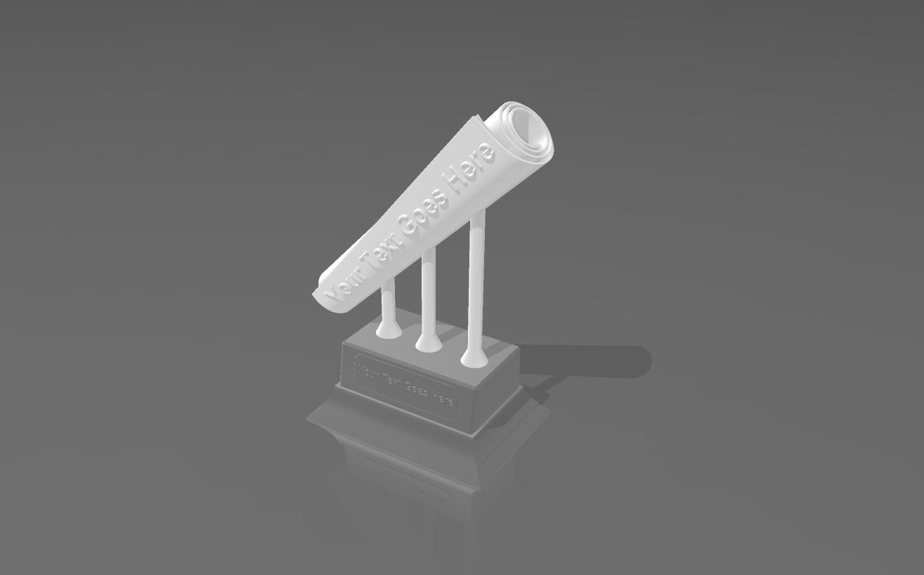 Paper Roll Trophy by DieHard | Download free STL model | Printables.com