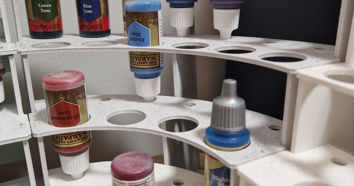 Modular Hobby Paint Rack - Inside Corner - Middle Support by varjujan ...