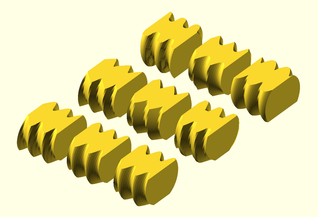 OpenSCAD Falt-Screw library – optimized for FFF printing by mechadense ...
