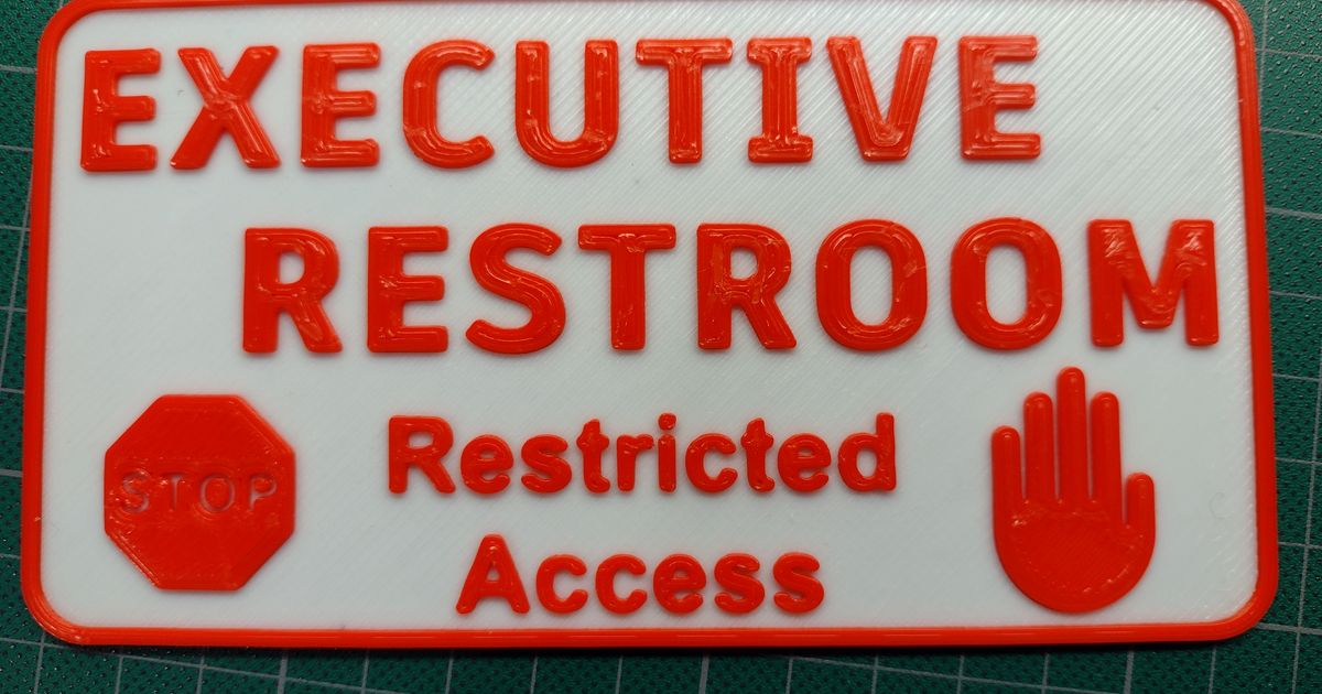 Restroom Sign by southbaygsr | Download free STL model | Printables.com