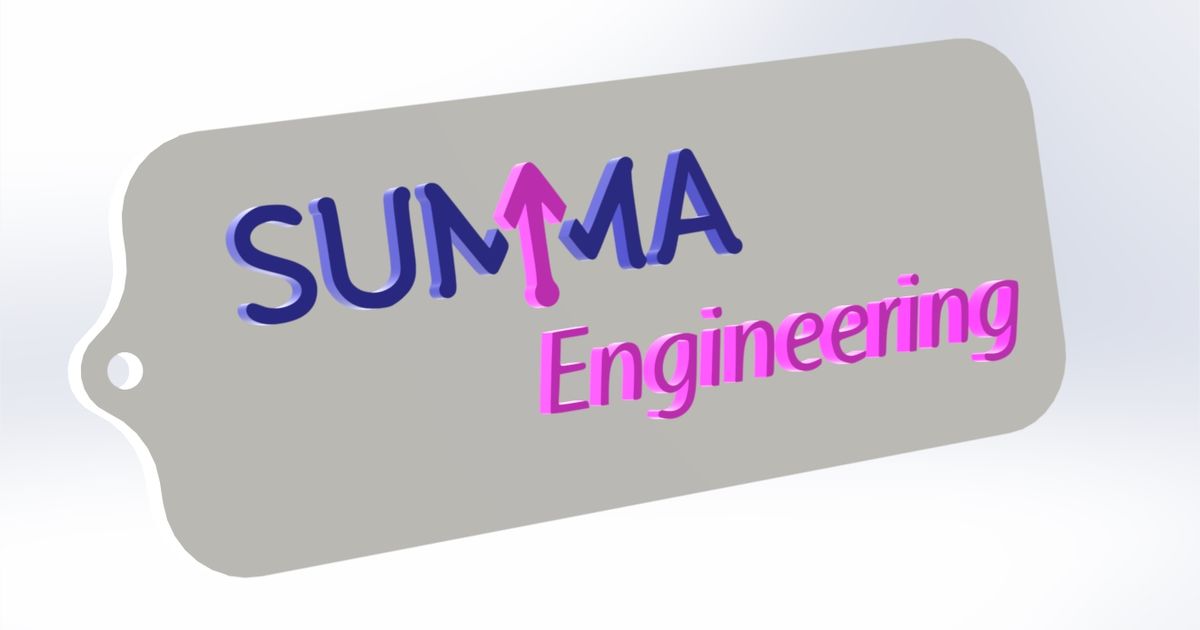 Summa Engineering Keychain by THop3D | Download free STL model ...