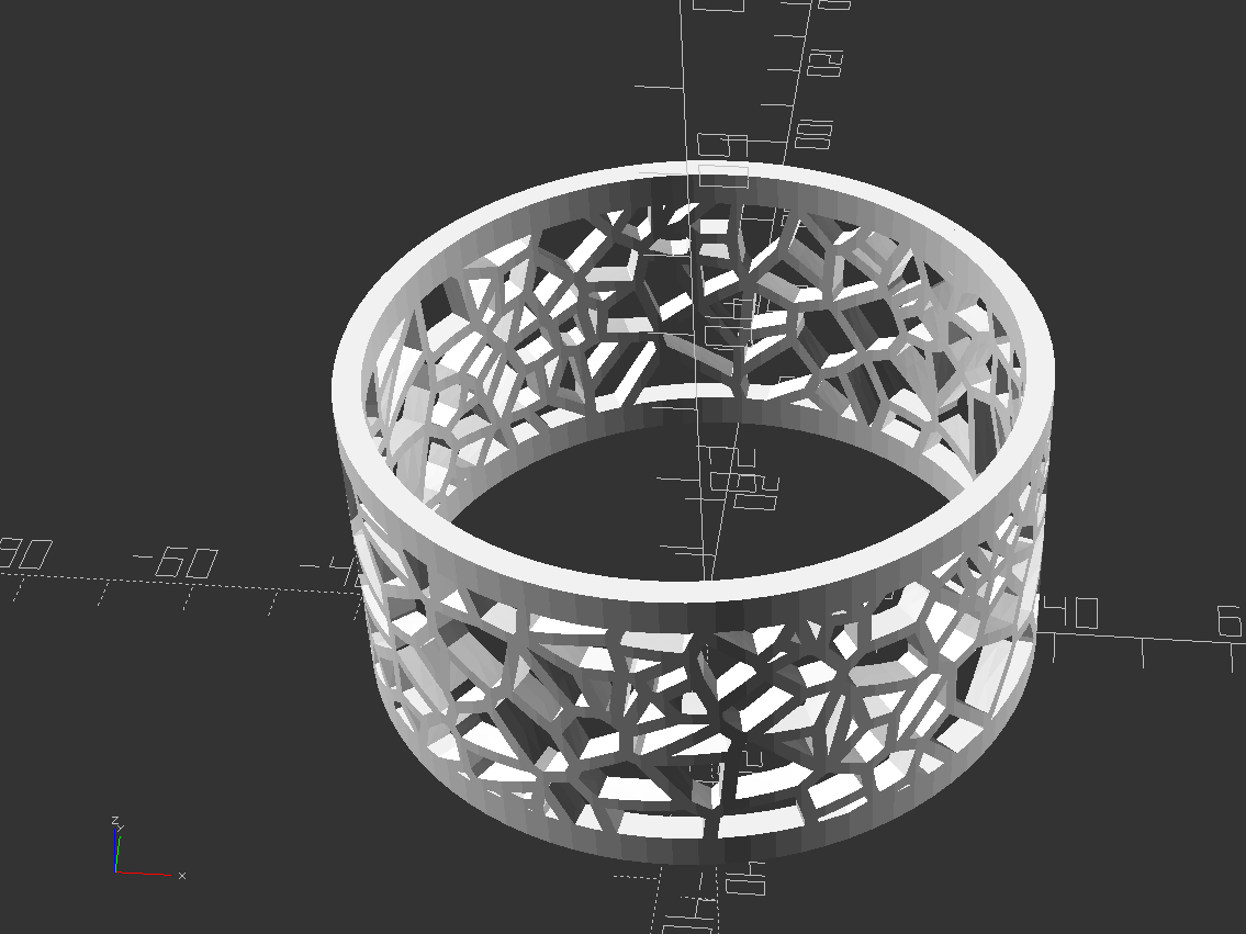 Voronoi wearable Bracelet by miziomon | Download free STL model ...
